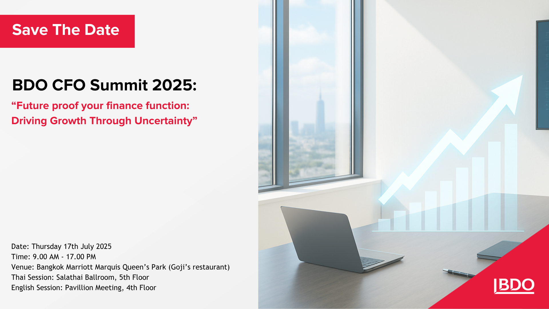 The CFO 2025: "Future proof your finance function: Driving Growth Through Uncertainty" - BDO